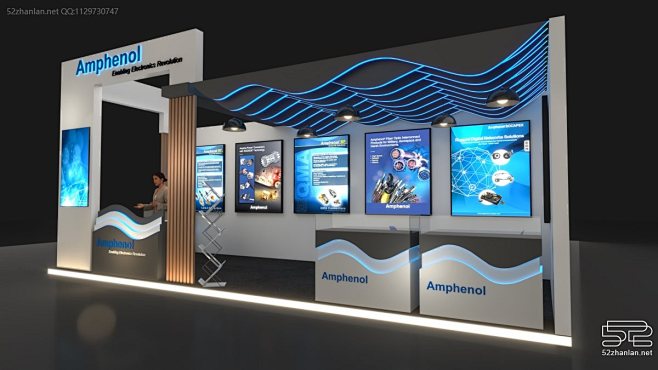 【Amphenol】展台设计分享 – 52展览设计