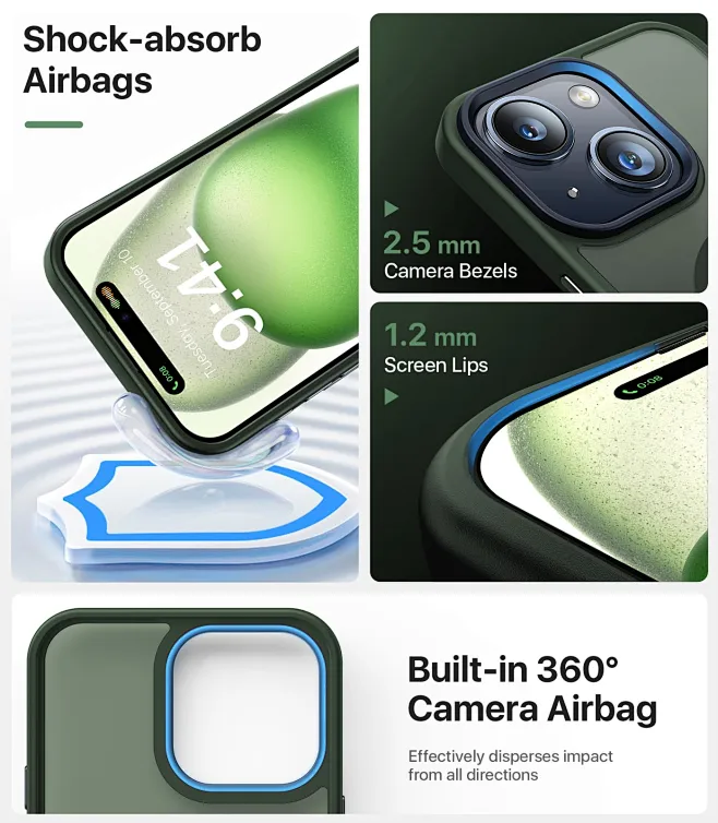 Amazon.com: CAHEJILU Strong Magnetic for iPhone 15 Case [Compatible ...