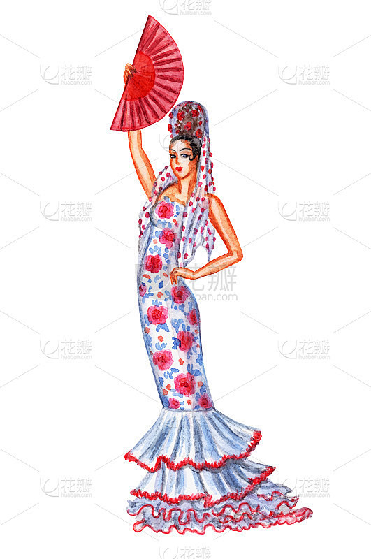 西班牙女舞者。
