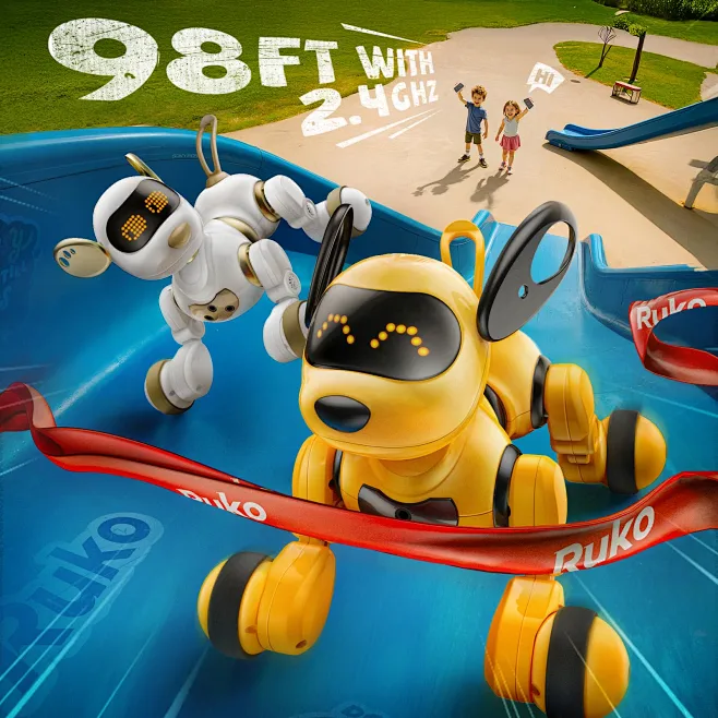 Amazon.com: Ruko 18011 Smart Robot Dog Toy for Kids, Interactive Puppy ...