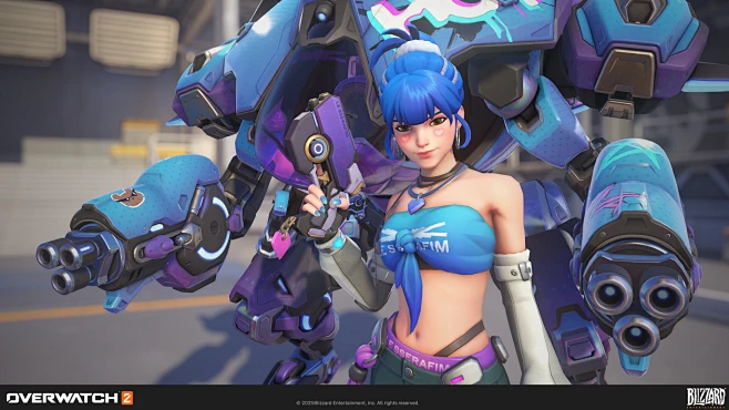 Overwatch 2 : D.VA - FEARLESS (LE SSERAFIM Collaboration Skin)-花瓣网