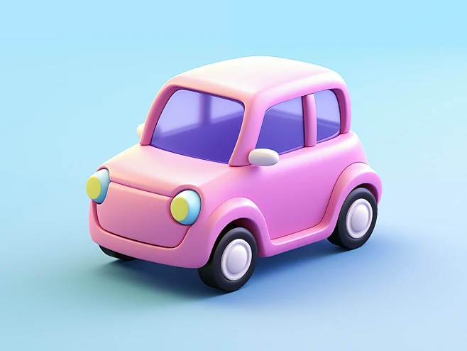 3D Car, 3D cute Car, 3D pastel Mascot car 3d ai car 3d ai car design 3d ...