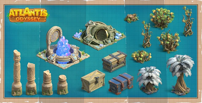 Atlantis Odyssey, Alena Shek : environment model from the new project ...