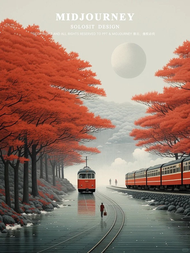 MJ-- 插画 _ 火车叨位去_4_AIGC绘画指北_来自小红书网页版