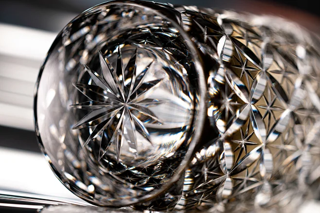 glass wine glass art work blur carve crystal Japan galss lighting effe-花瓣网