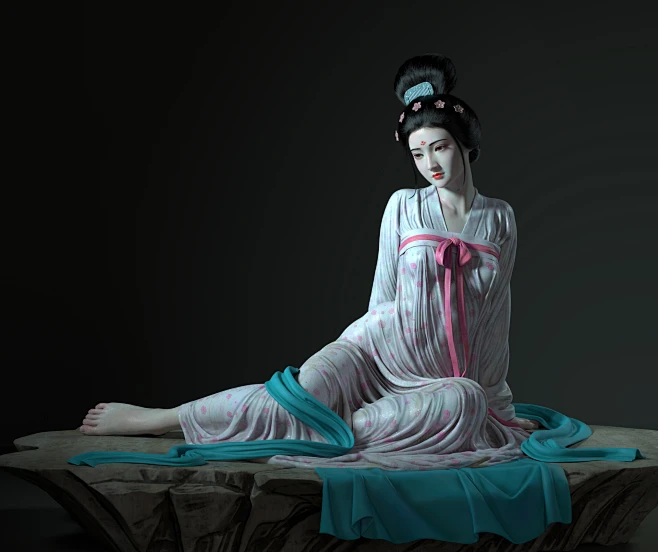 Gui Fei, Qi Sheng Luo : The last day of Yang Gui Fei. Scuplted In ...