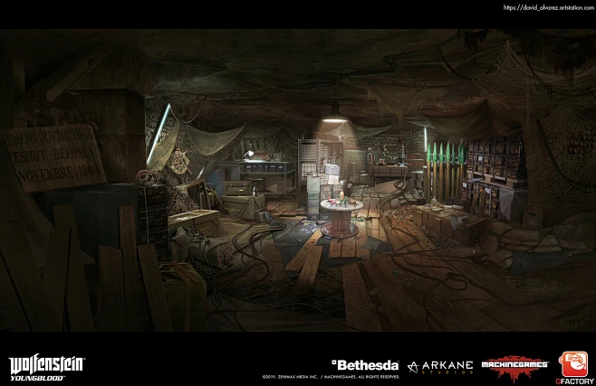 Wolfenstein Youngblood - Catacombs armoury, David Alvarez : Concept for ...