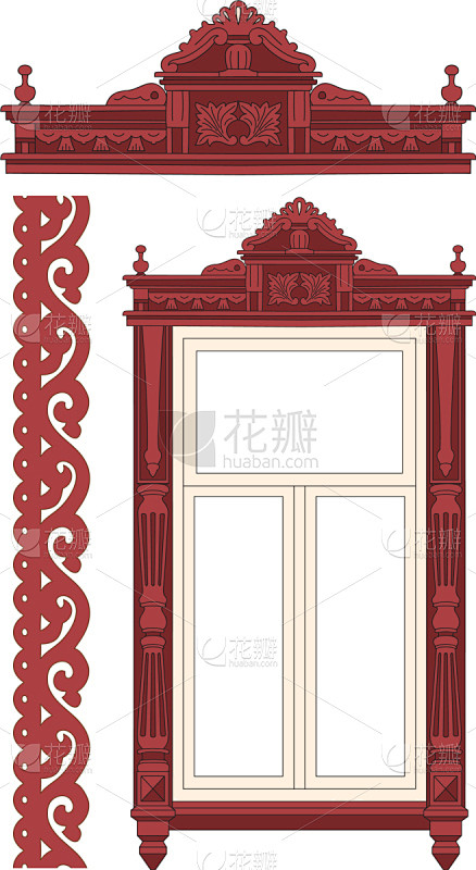 wooden decorated window