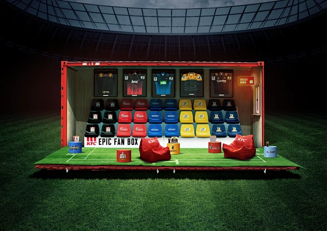 KFC Epic Fan Box : We love rugby,We love chicken,We love the best seat ...
