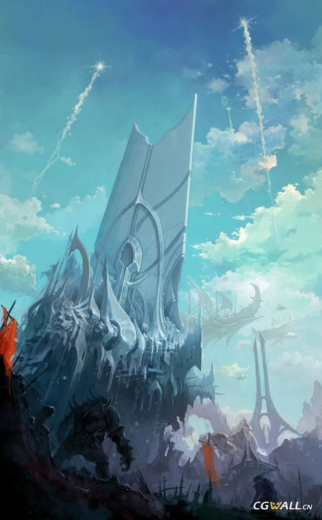 CGwall游戏原画网站_构图非常有特色-花瓣网