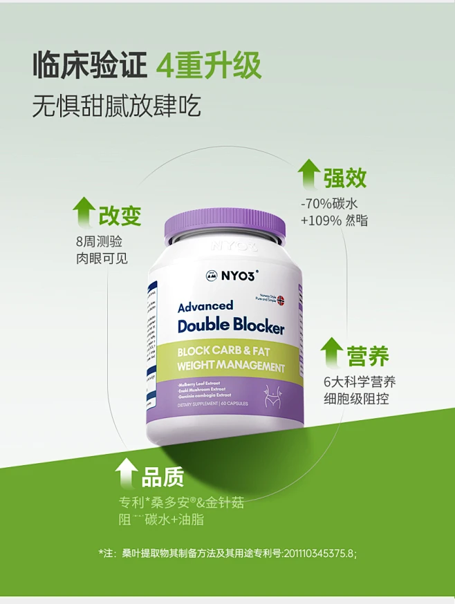 NYO3控卡丸双阻胶囊阻断片燃热控片控糖碳水油脂大餐救星非白芸豆-tmall.com天猫-花瓣网