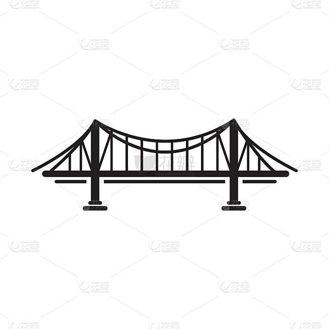 桥梁矢量图标插图
