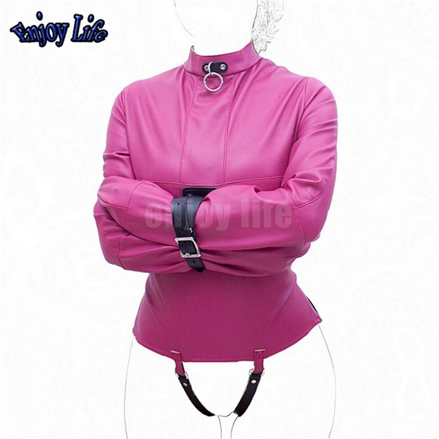 Security-Strict-Bondage-PU-Leather-Binding-Straitjacket-Women-Hands ...