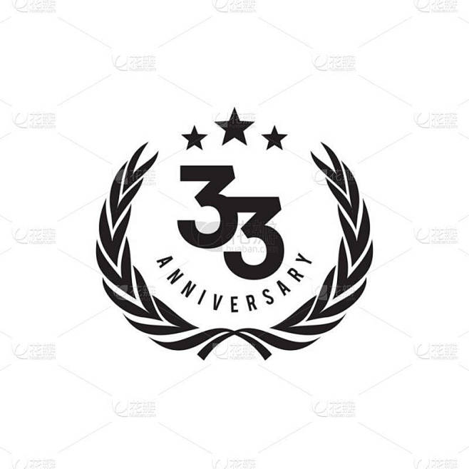 33周年标志设计矢量模板