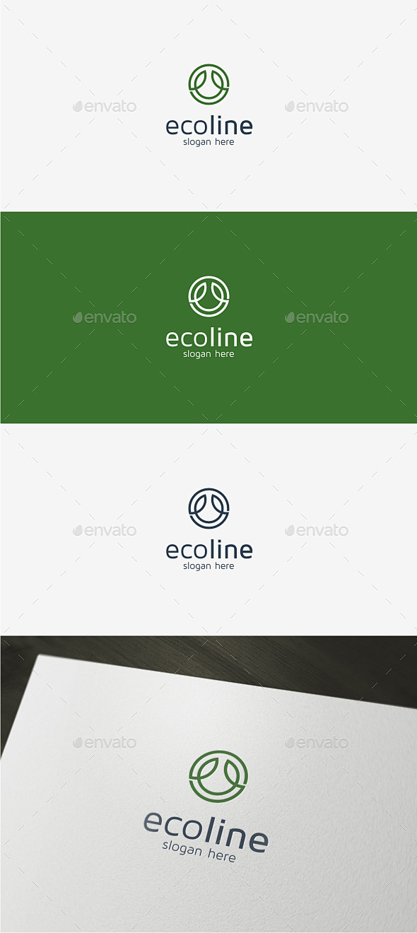 Eco Line - Logo Template - Nature Logo TemplatesEco Line - Logo ...