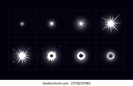 Стоковое векторное изображение: Shine light FX animation. Shine VFX ...
