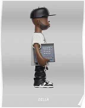 J. Dilla - "MPC Action Figure" Artwork Poster-花瓣网