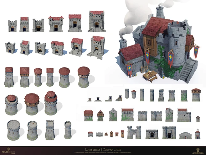 Foundation castle design-花瓣网