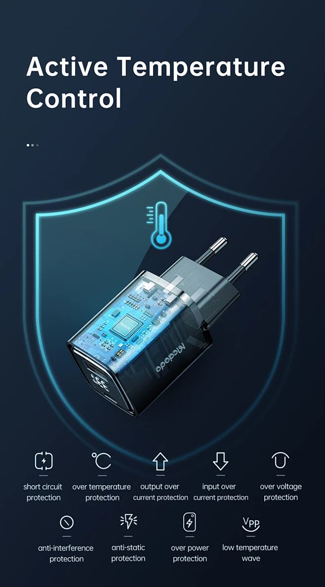 14.42US $ 37% OFF|Mcdodo 33w Pd Fast Charger Usb Type C Digital Display ...