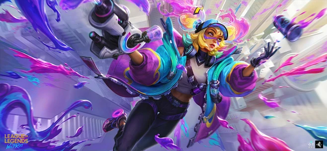 League of Legends：Wild Rift-Chromacrash Zeri-花瓣网