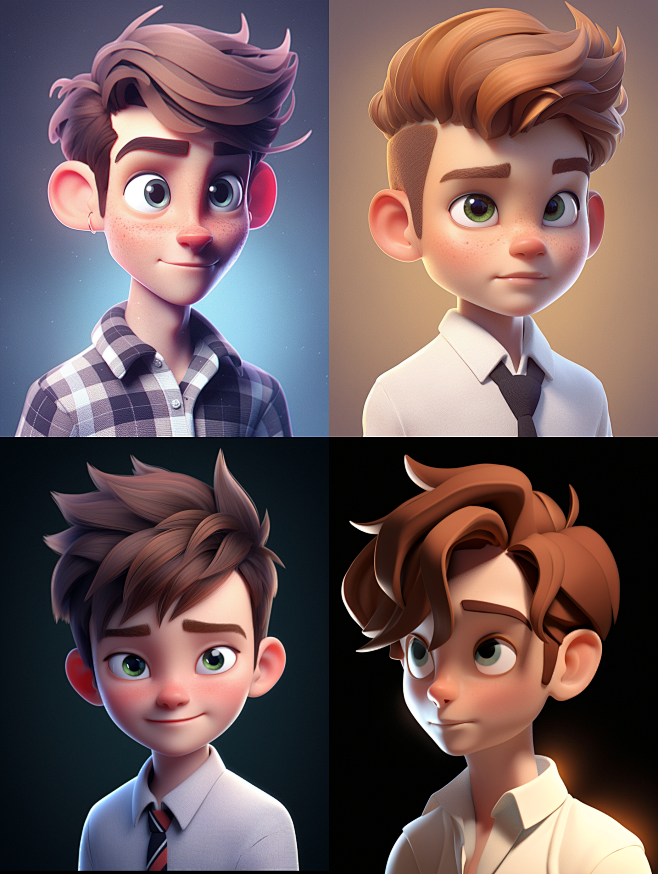 mantou_Handsome_boy_Portrait_cartoon_IP_character_task_Pixar_st ...