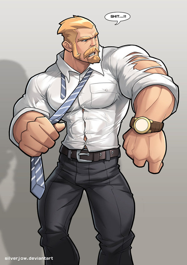 Men in shirt by silverjow