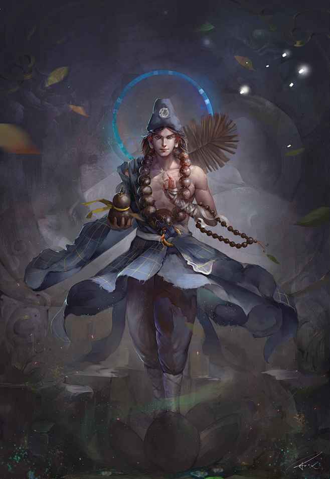 中国风男性卡牌插画中国风写实角色原画来自cgbook.cn (402)