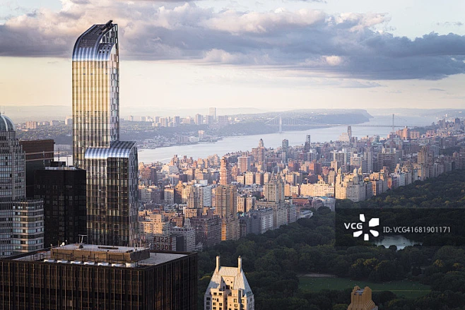 美国，纽约，曼哈顿，One57大楼和中央公园正版高清图片下载-视觉中国VCG.COM-花瓣网