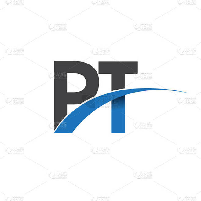 pt 字母徽标, 您的企业和公司的初始徽标标识