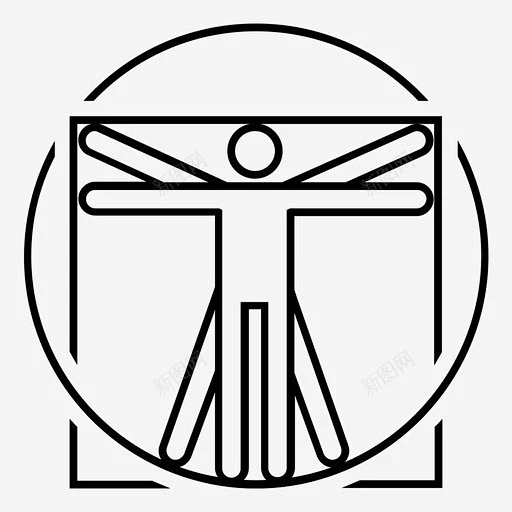 维特鲁威人尺度人体工程学 达芬奇 icon 图标 标识 标志 UI图标 设计图片 免费下载 页面网页 平面电商 创意素材-花瓣网