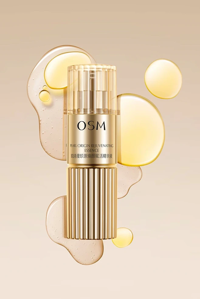 美妆KV | 欧诗漫珍源系列产品创意拍摄-花瓣网