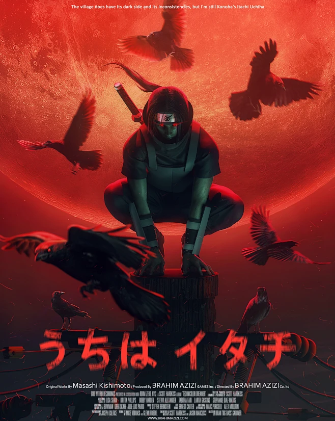 itachi uchiha, brahim azizi : itachi uchiha fan art as a movie poster-花瓣网
