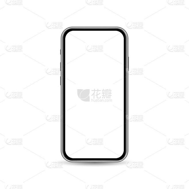Smartphone template isolated on white background w