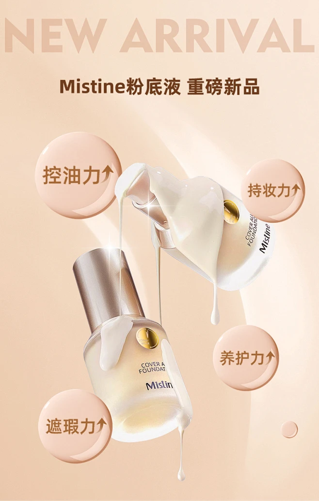 泰国Mistine蜜丝婷小蓝盾粉底液干皮遮瑕持久控油bb霜官方旗舰店-tmall.com天猫-花瓣网