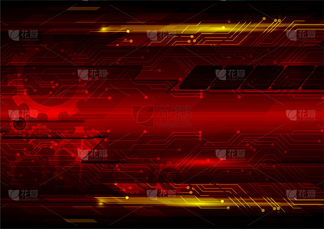 Abstract red background vector illustration, Digit