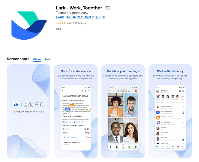 Lark - Work, Together on the App Store图片_上架图图片素材-花瓣网