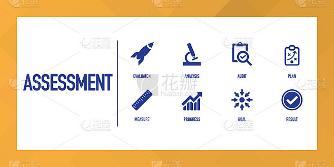 评估信息图图标集