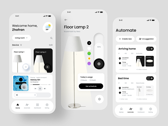 Smart Home Mobile App app app design automation clean home automation ...