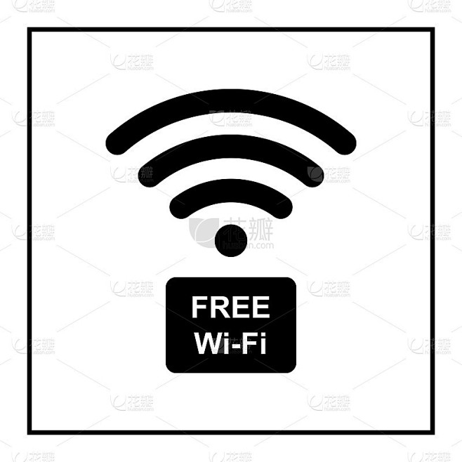 free wi-fi sign vector