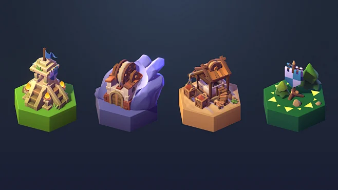 3dart cartoon game gameart gamedev stylized-花瓣网