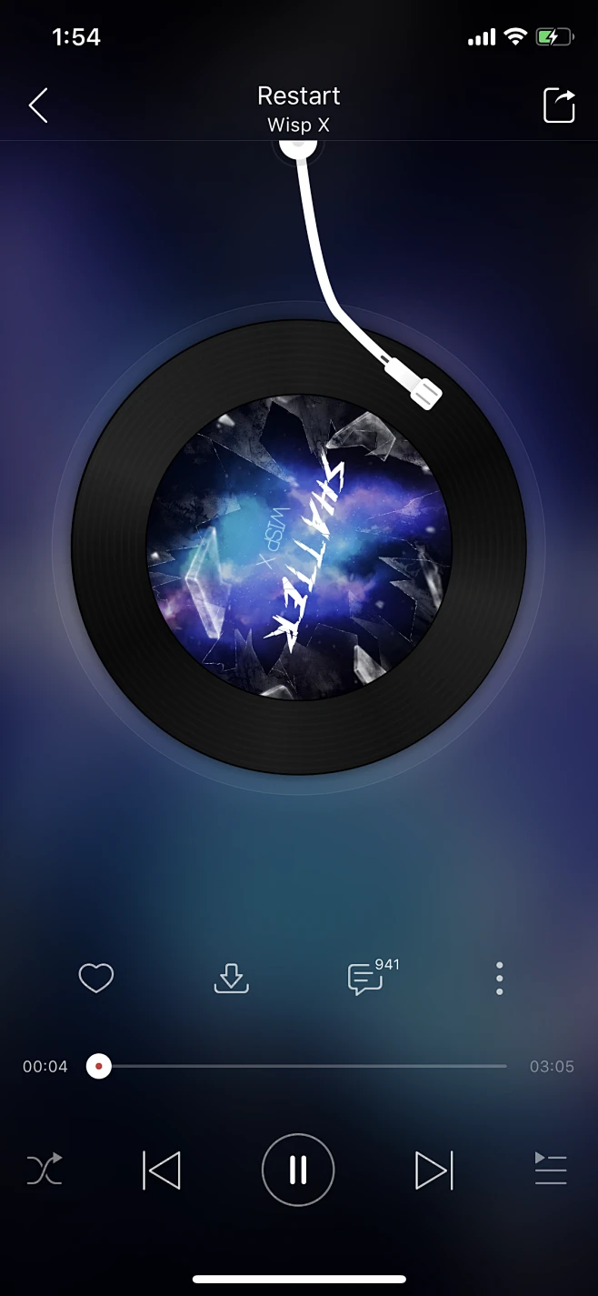 ipone x 音乐界面截图-花瓣网