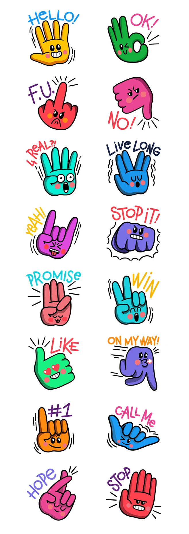 Handrew Stickers for iMessage : People communicate with their ...