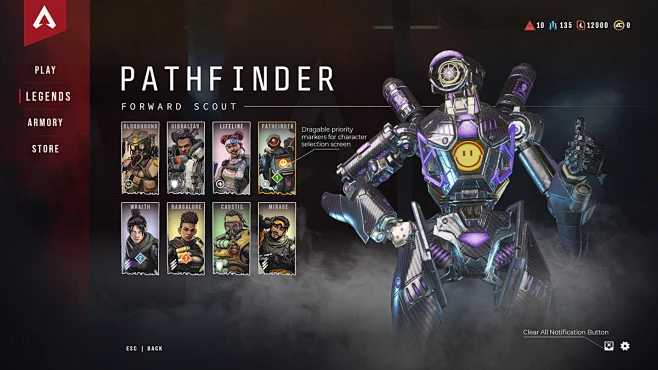 APEX LEGENDS UI REDESIGN CONCEPT : UI Menu Redesign Concept for Apex ...