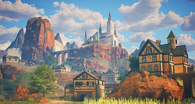 Secret Village - UE5 environment -花瓣网