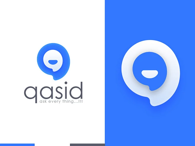 Qasid Logo Design vector icon design app branding logo illustration-花瓣网
