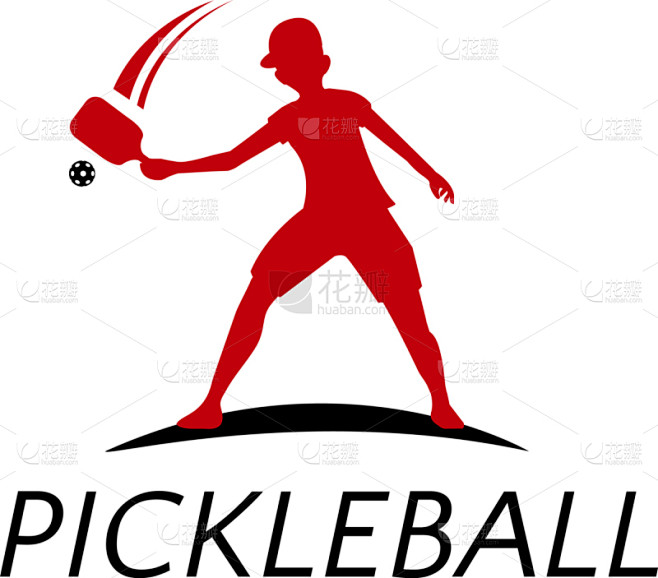 匹克球,进行中,白色,人,男人,男孩,红色,绿色,黑色,剪影