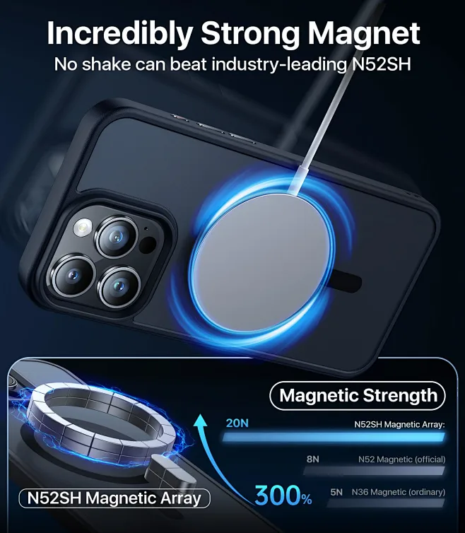 Amazon.com: Aulofe Strong Magnetic for iPhone 15 Pro Case, [Compatible ...