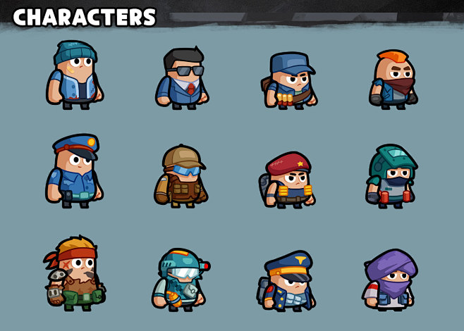 zombie Game Art photoshop 2d game art cartoon animation ILLUSTRATION