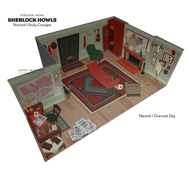 Sherlock Howls, Katri Valkamo : Visual development for a personal ...