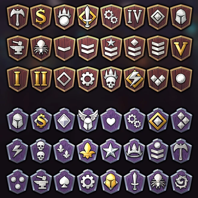 Fantasy Ranks Icons-花瓣网